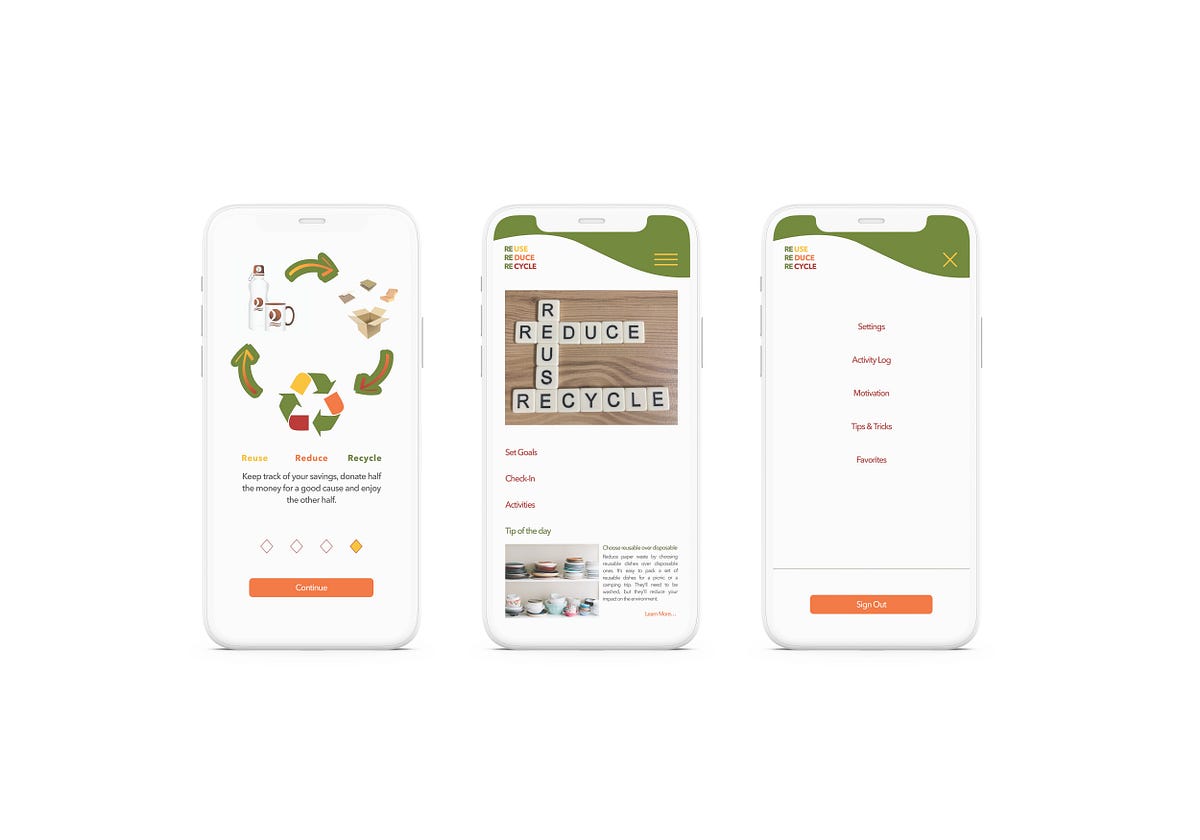 Reuse Reduce Recycle — The Design Journey | by Aswini M | Medium