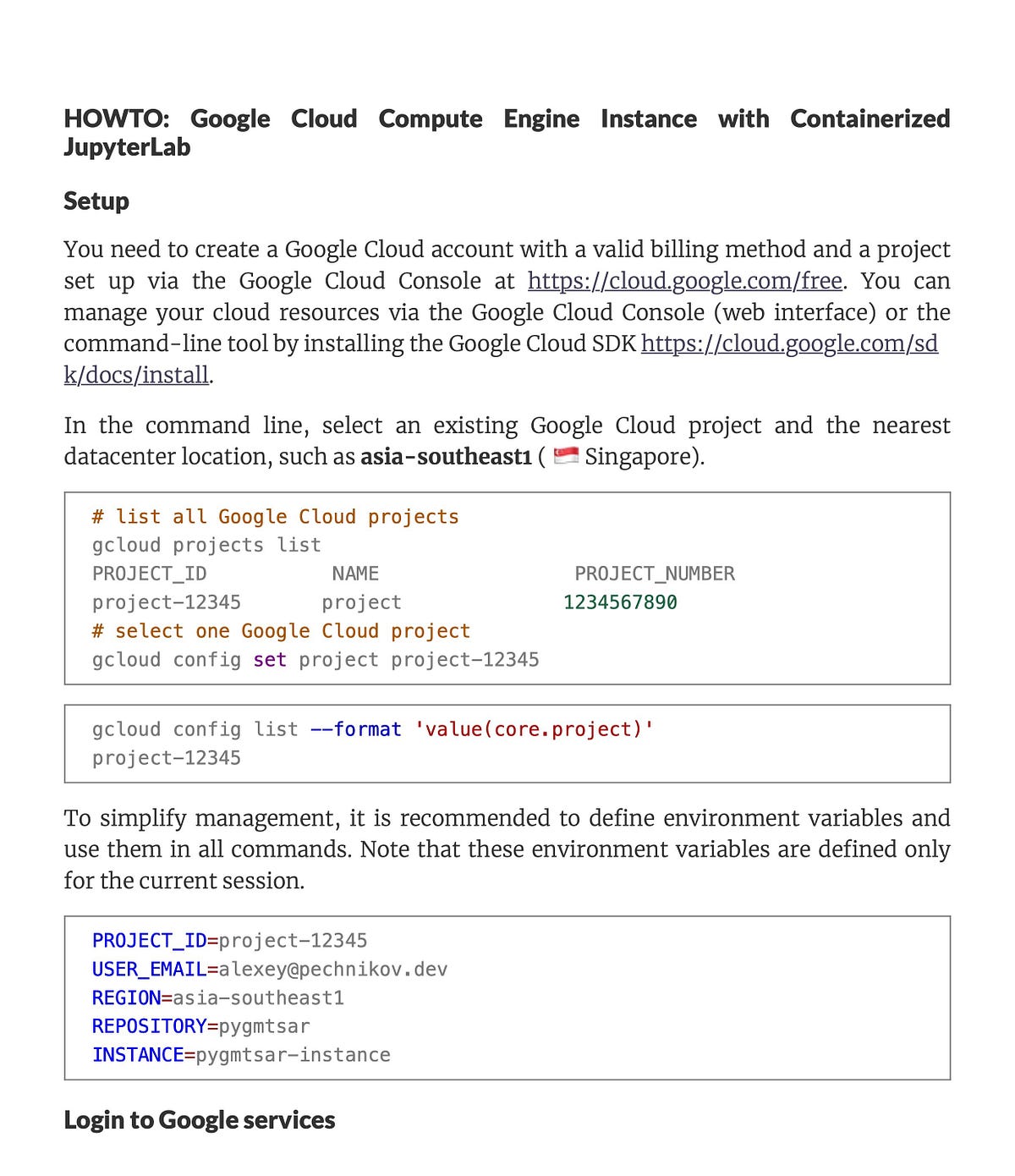 HOWTO: Google Cloud Compute Engine Instance with Containerized JupyterLab - Alexey Pechnikov ...