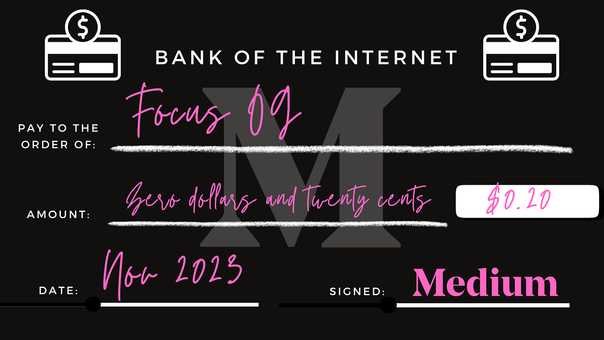 Thank You Medium. Posting For Data Purposes and To… | by Focus Og | Dec ...