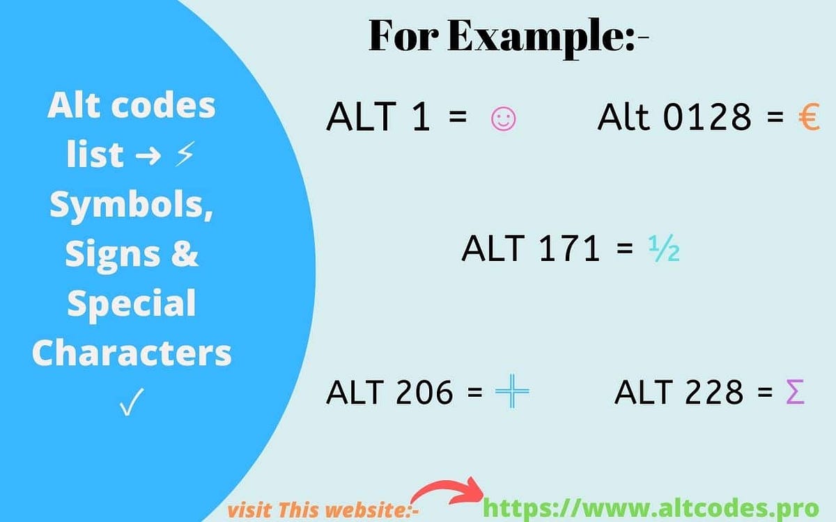 Alt codes list ⚡ Symbols, Signs & Special Characters - Officialmgyadav ...
