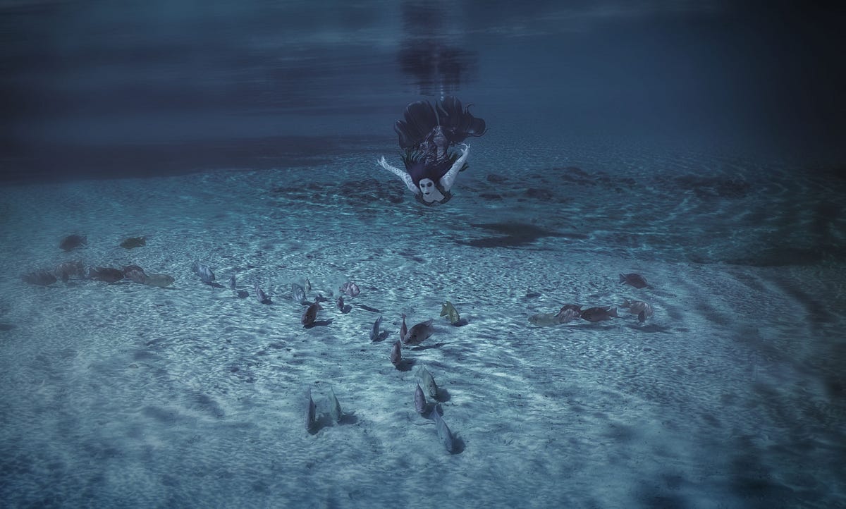 Synchrony Mermaid Fantasy Art Print - Trésor de la Mer, An Aquatic ...