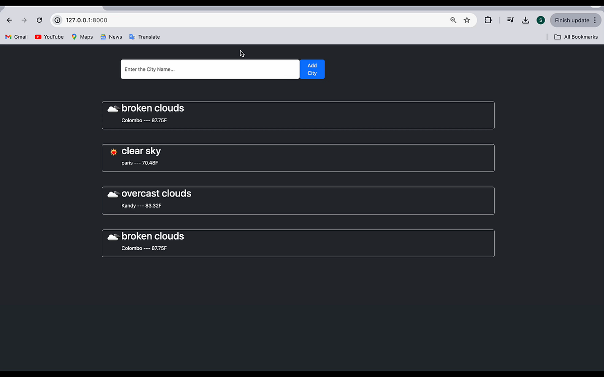 Building a Weather App with Django | by Amarasekara Sandunika | Medium