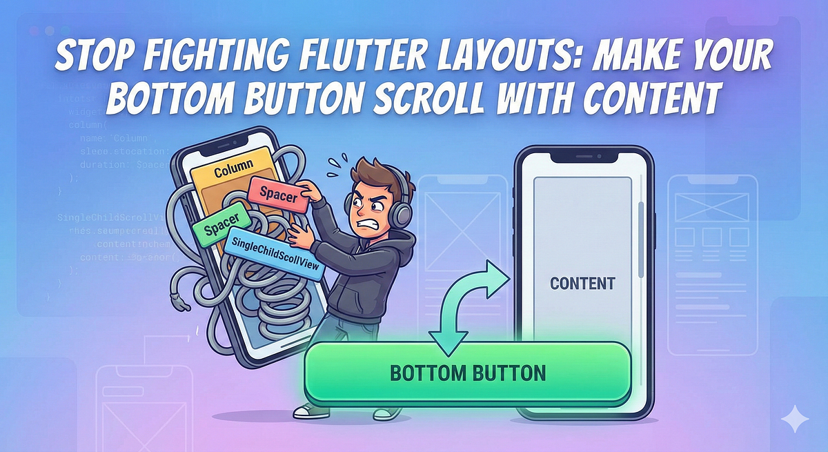 Stop Fighting Flutter Layouts: How to Build a Scroll-Adaptive Bottom ...