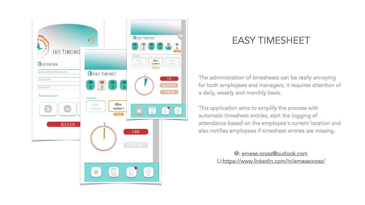 Easy timesheet application - Emese Szigeti-Orosz - Medium