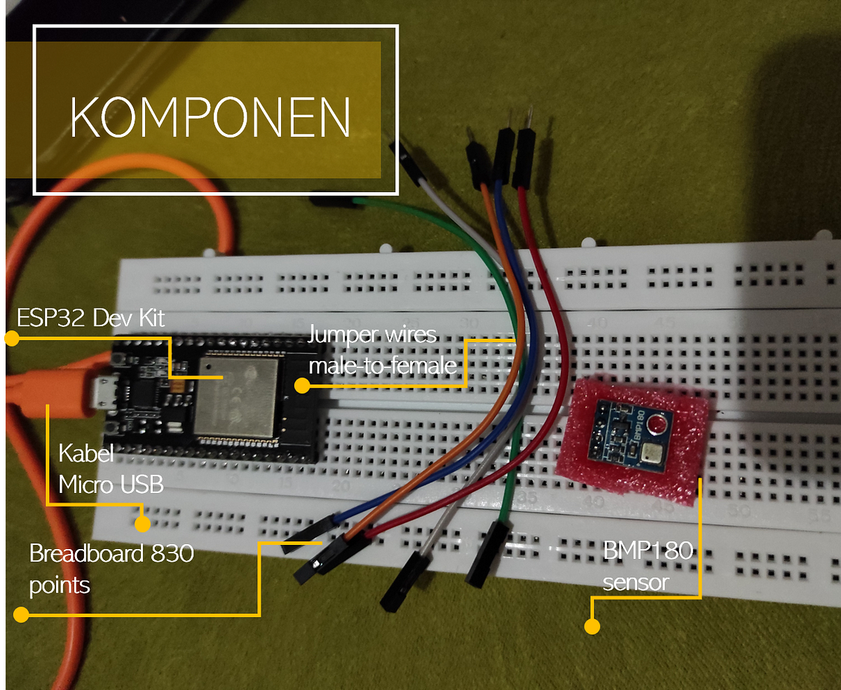 Tutorial ESP32 :External Sensor dengan BMP180 dan BMP280 | by Nadira Fawziyya | Medium