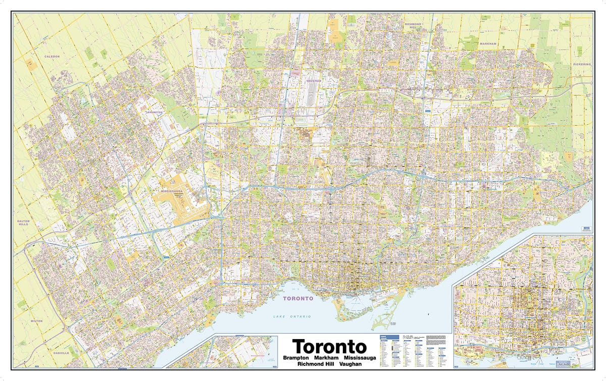 Greater Toronto Map. This wall map of the Greater Toronto… | by ...