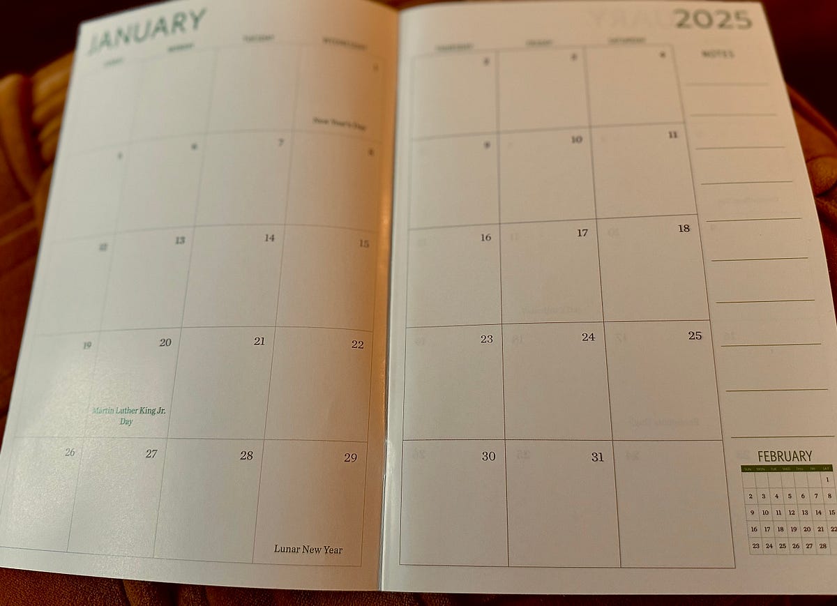 The Clean Slate of 2025. Retirement allows for a monthly planner… | by ...