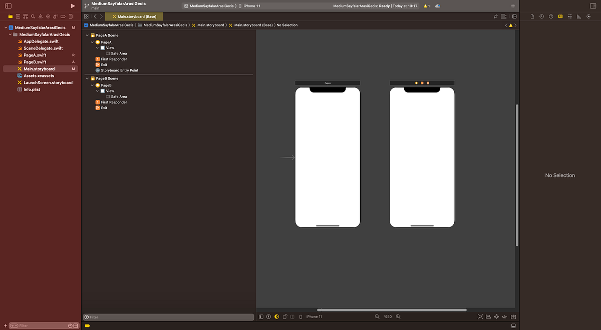 Swift — Storyboard Sayfalar Arası Geçiş ve Veri Transferi | by Yılmaz ...