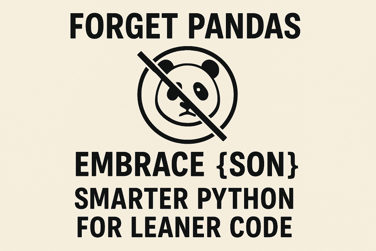 Forget Pandas, Embrace JSON: Smarter Python for Leaner Code | by Dr ...