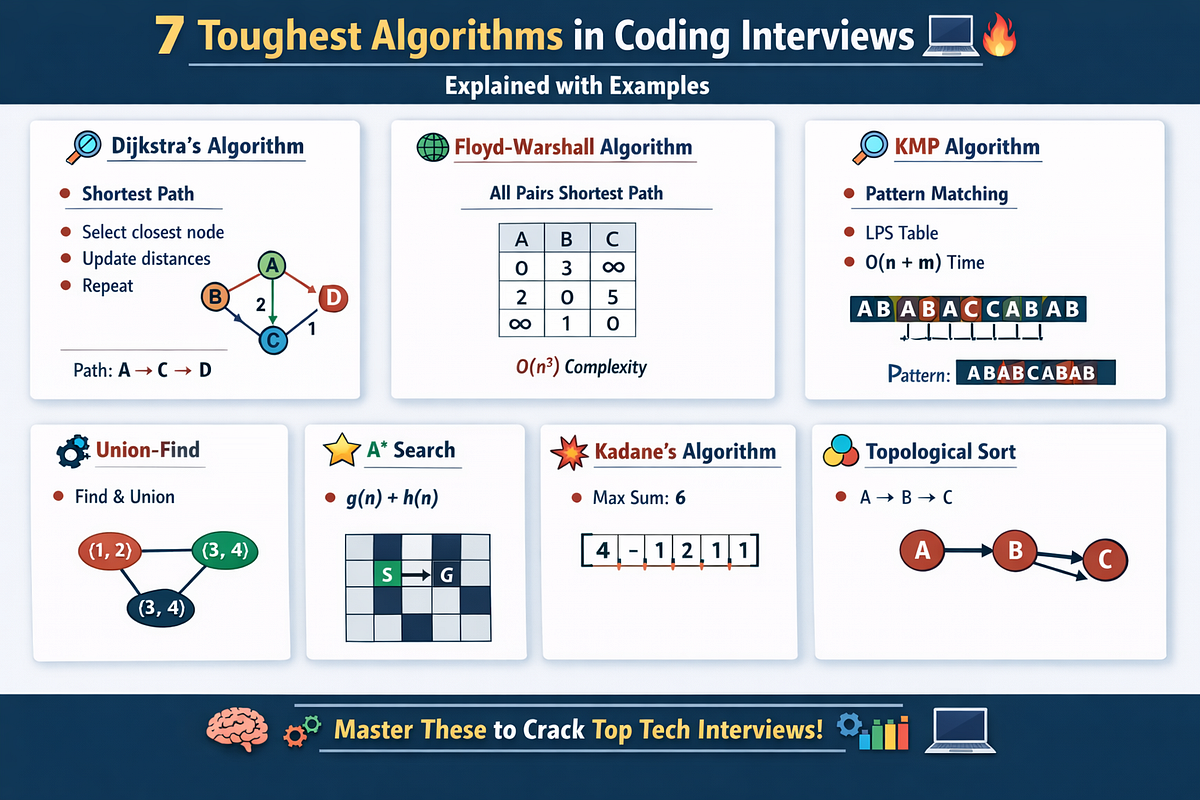 🚀 Most Asked Toughest Algorithms in Coding Interviews (Explained with ...
