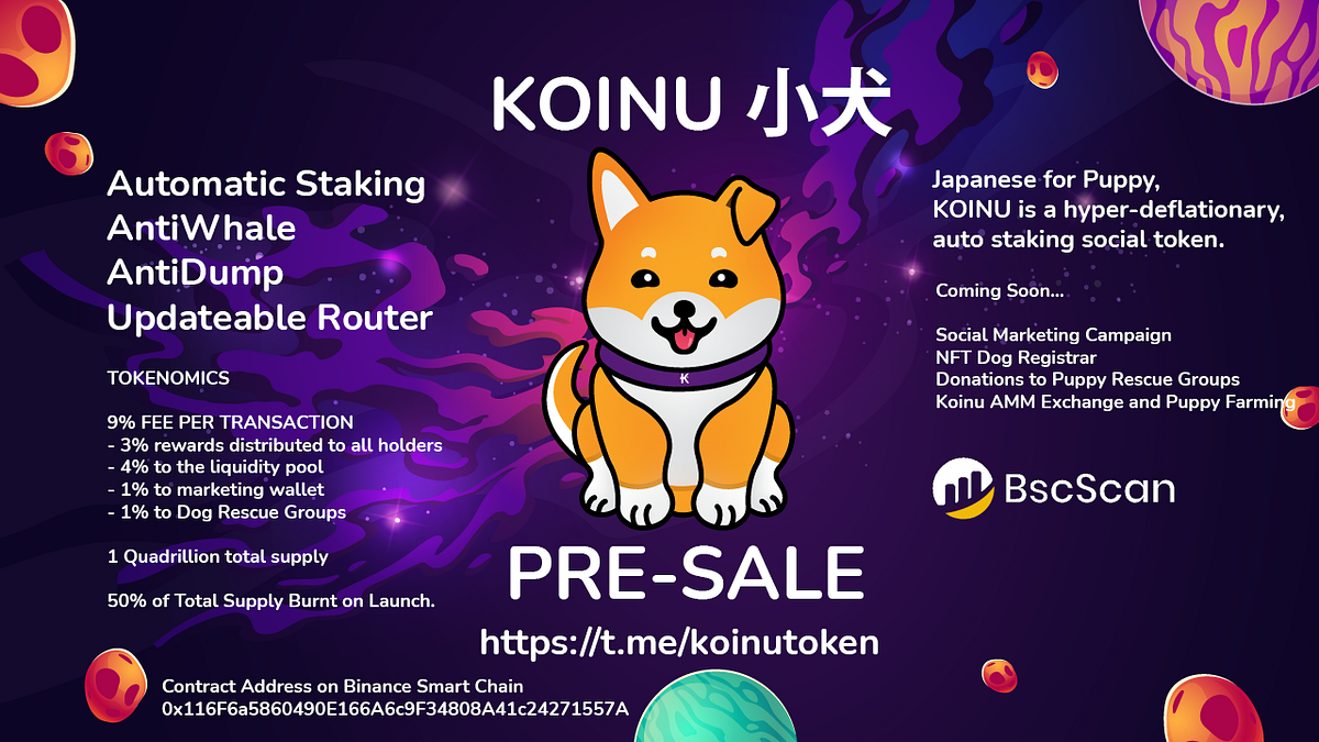 9% FEE PER TRANSACTION - 3% rewards distributed to all holders ...