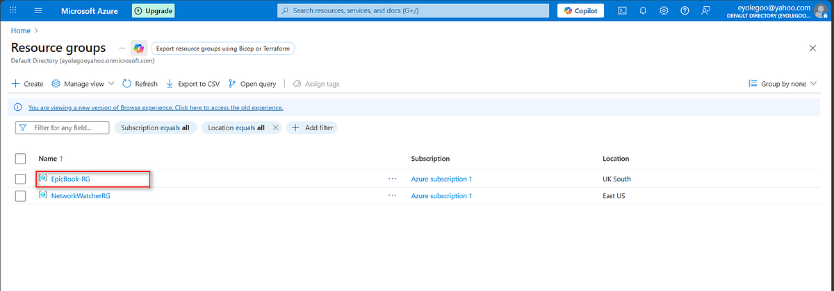 Deploy EpicBook on Azure VM + Azure Database for MySQL | by Godwin ...