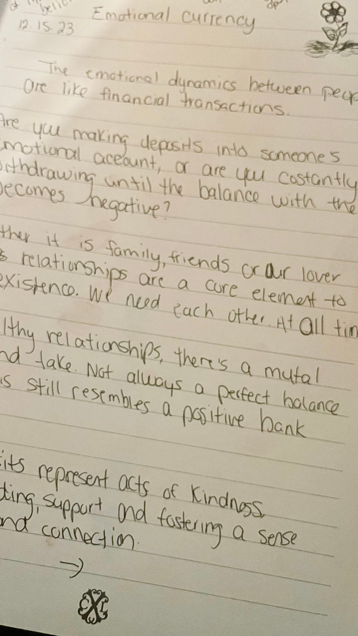 Thoughts From My Journal: Emotional Currency | by OCTAVIA EVER AFTER ...