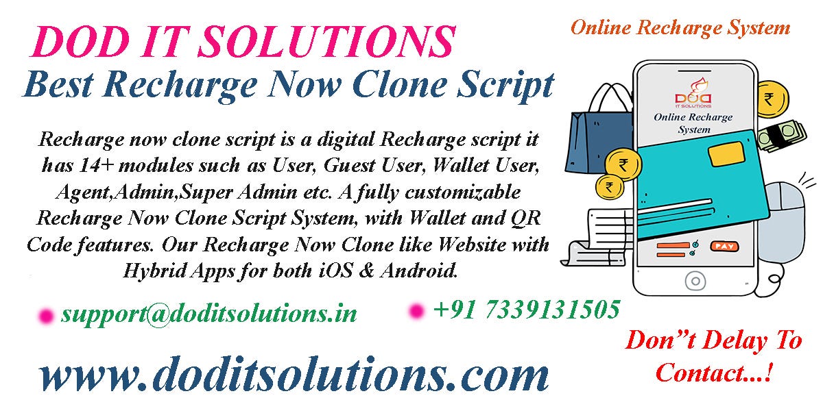 Recharge now Php Script | DOD IT Solutions | by DODITSolutions scriptstore | Medium
