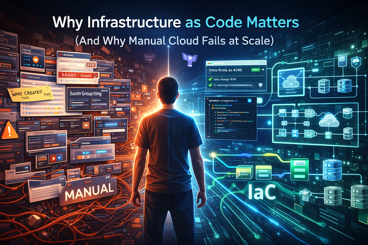 Why Infrastructure as Code Matters (And Why Manual Cloud Fails at Scale) | by SwayamOps | Jan ...