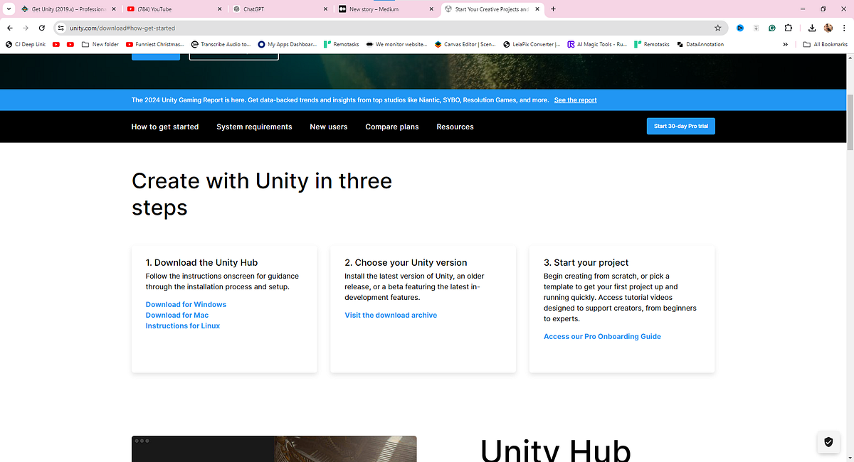 Installing Unity and Getting Started With Game Development. | by Adam mcgee | May, 2024 | Medium