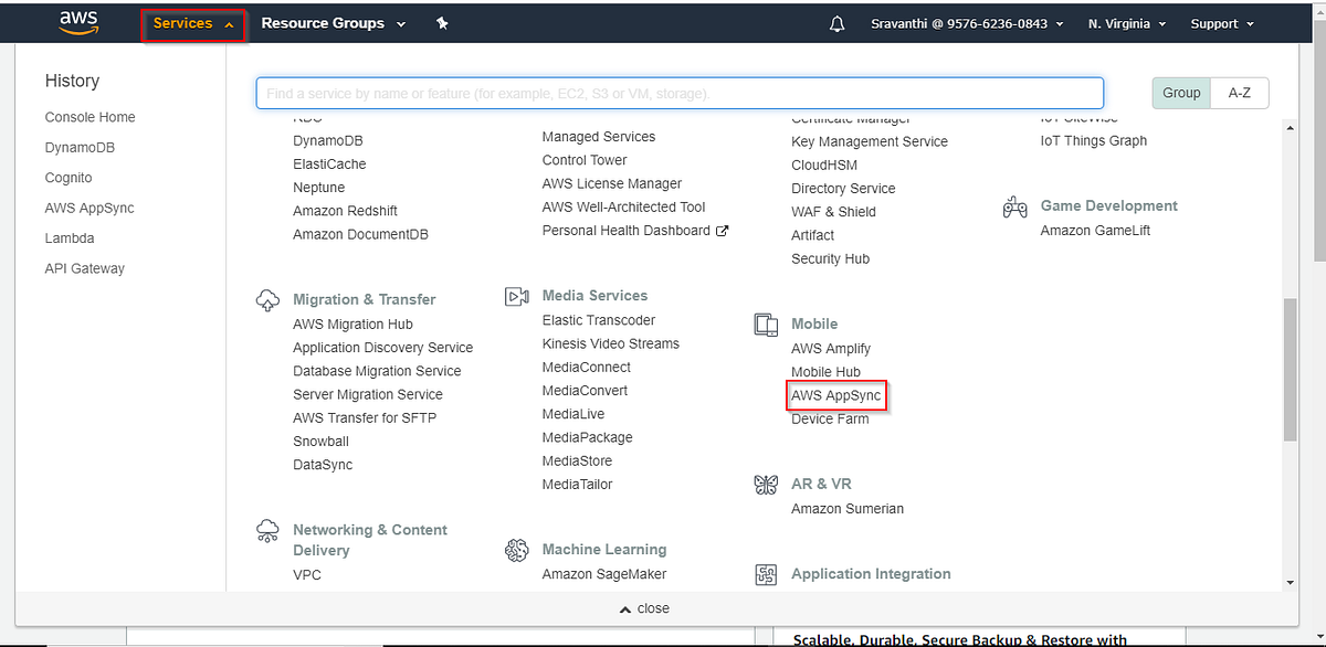 Setup of An Application Using AWS Appsync & Sending Request Using ...