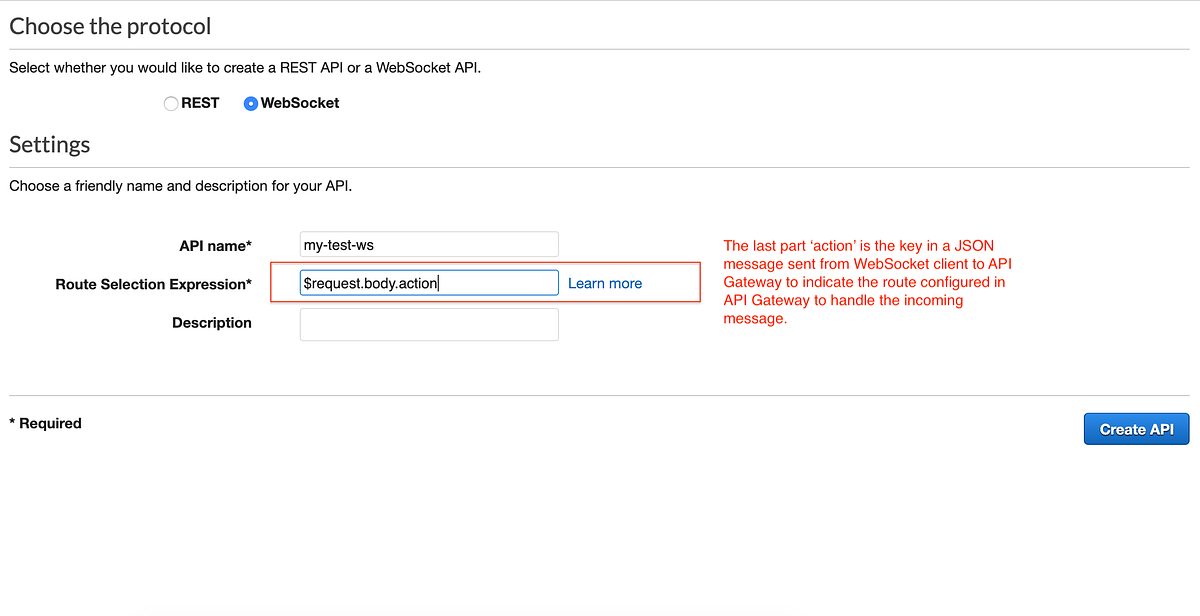 Creating realtime WebSocket connection using AWS API Gateway and Lambda function | by Chen Cheng ...