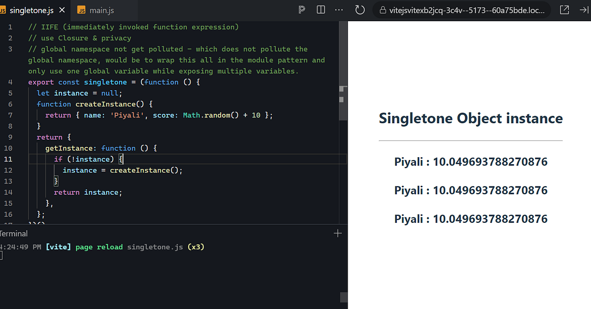 Singleton Pattern. A singleton is a design pattern that… | by Piyali ...