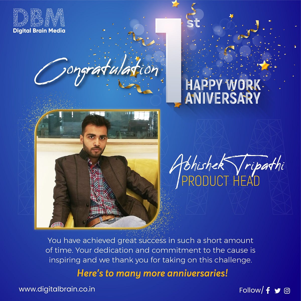Happy 1st Work Anniversary - Digital Brain Media - Medium