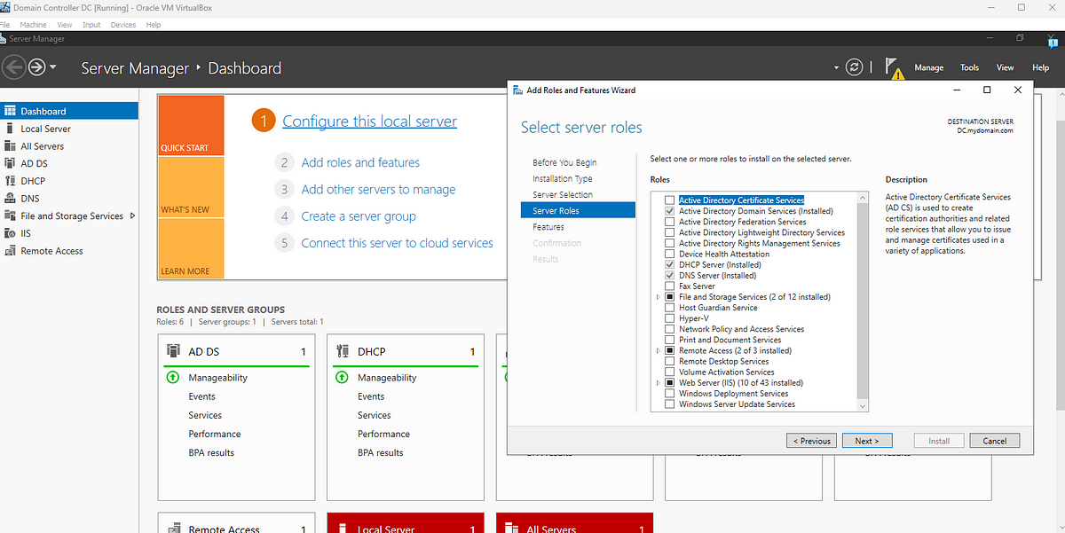 Setting Up Active Directory With Oracle Virtualbox Overview By