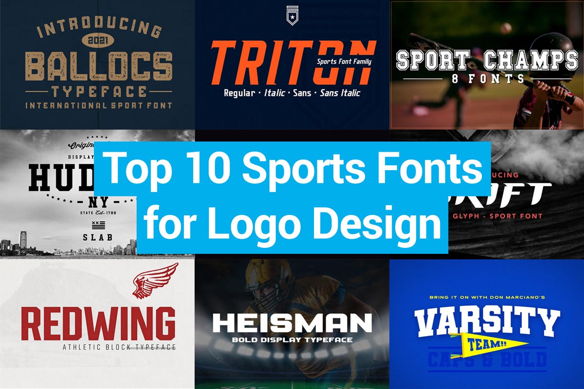 Top 10 Sports Fonts for Logo Design in 2022 | Ebaqdesign™