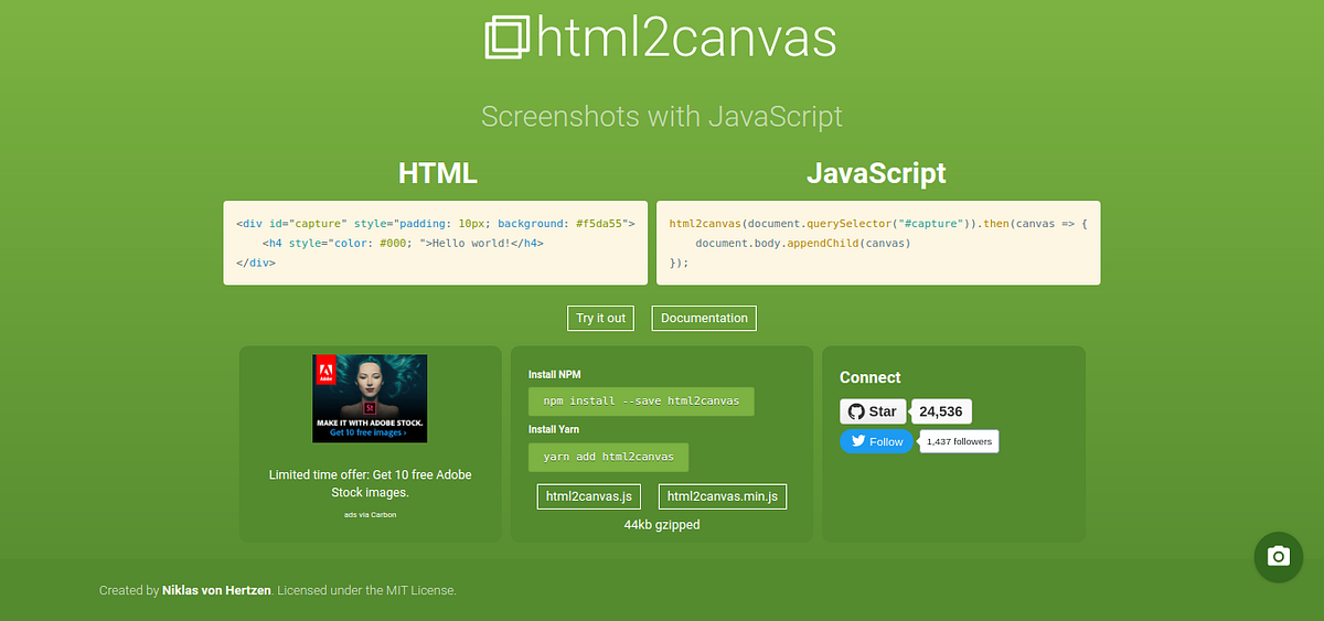 Mengubah element html menjadi gambar menggunakan html2canvas | by Andry Pebrianto | Medium