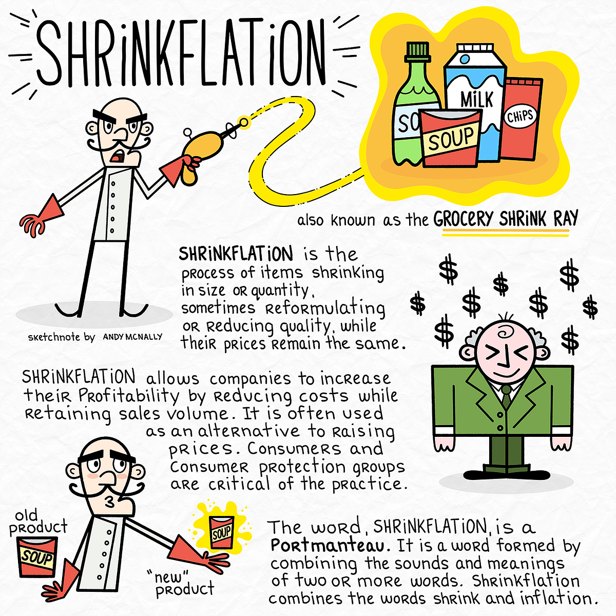 Shrinkflation, the Grocery Shrink Ray | by Andy McNally | Medium