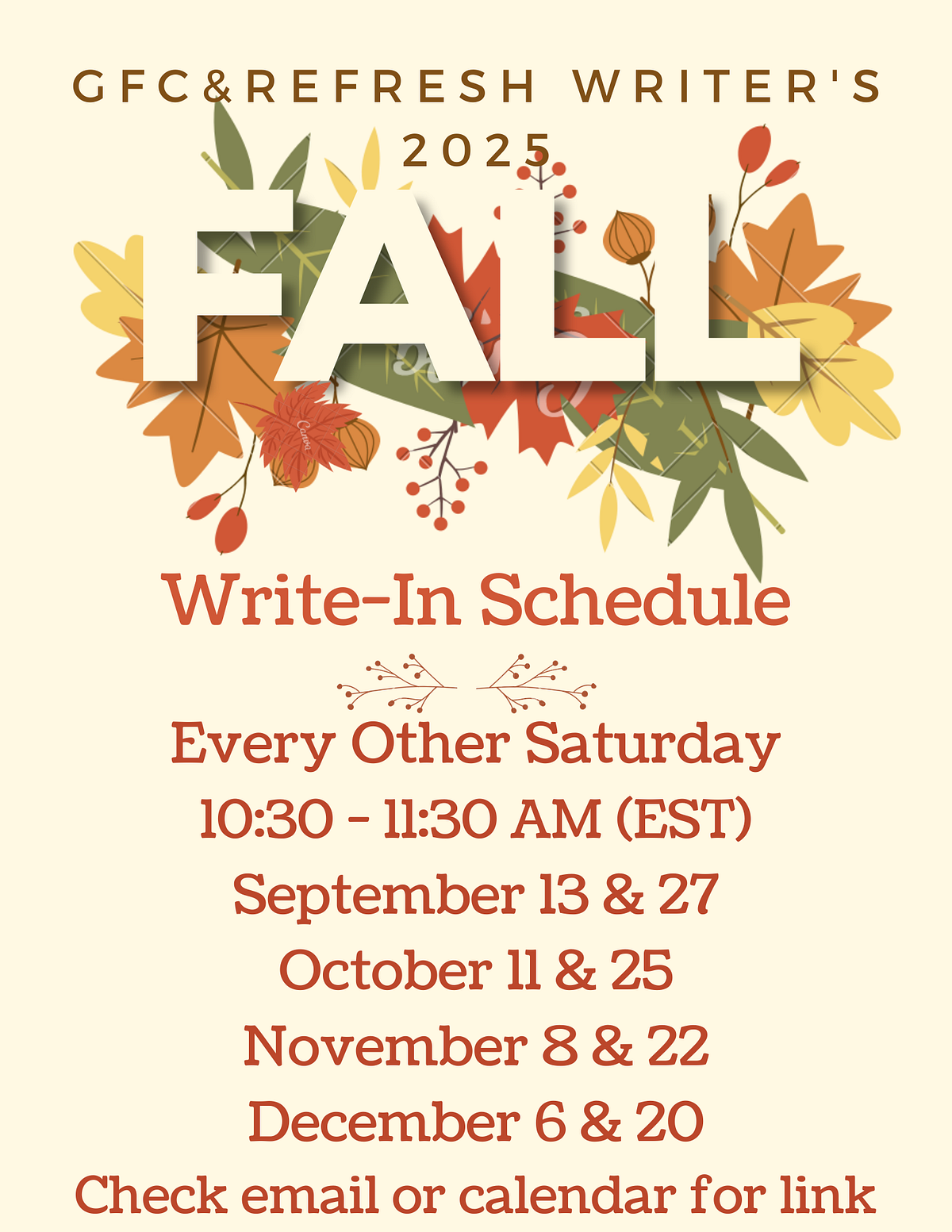Fall 2025 Write-In Season | by GFC | Medium
