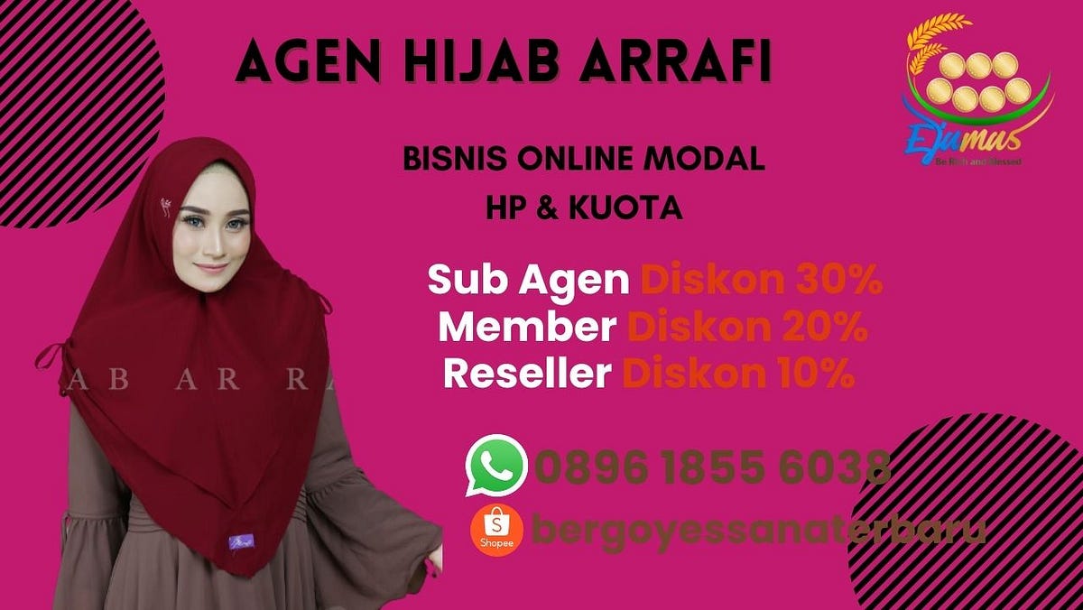 BAHAN NYAMAN 0896–1855–6038, Arrafi Hijab Terbaru Ejamas Store Leksono ...