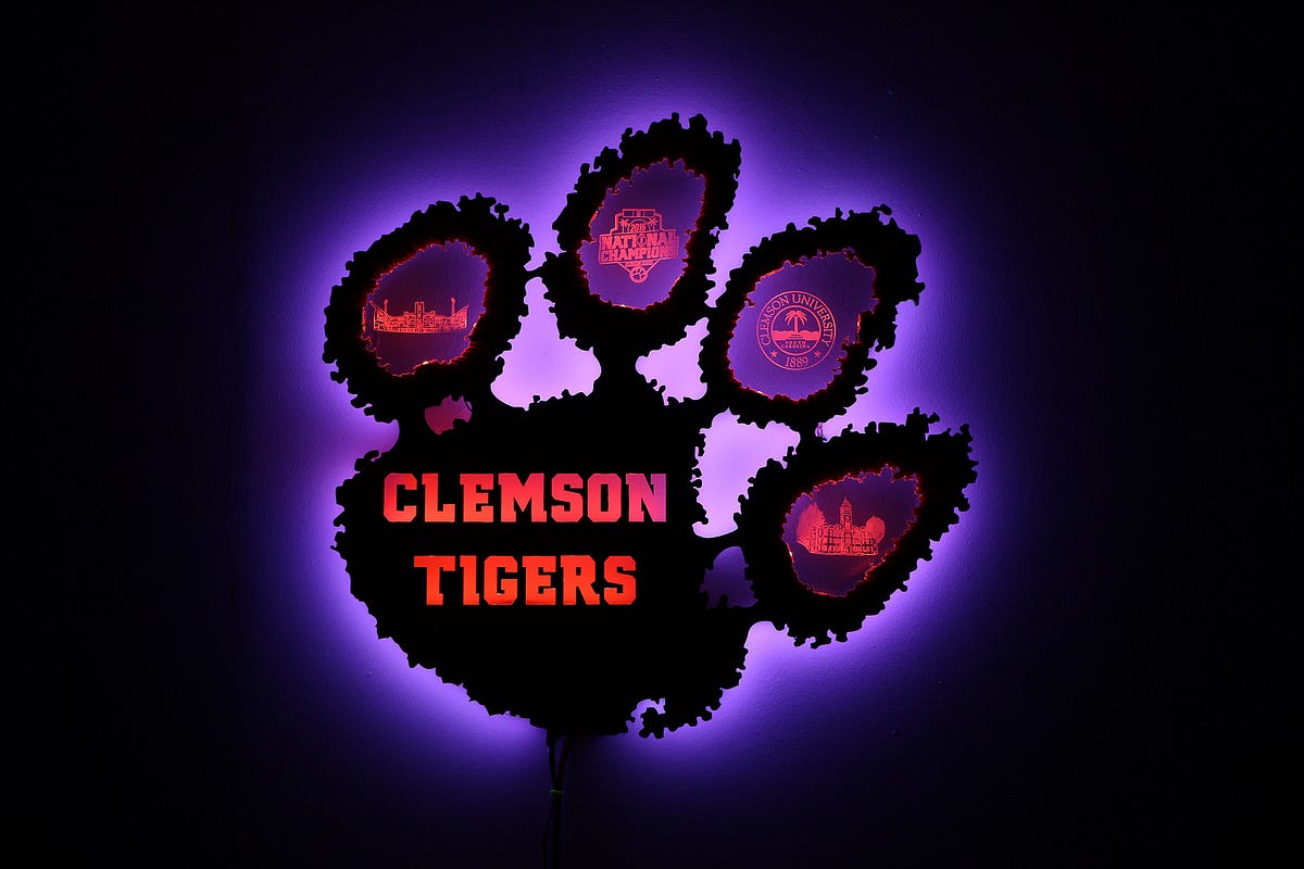Backlit Clemson Tiger Paw. If you generally like the college you… | by ...
