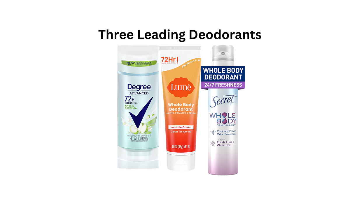 A Comparison of Three Popular Deodorants | by Pamela Gadson | Medium