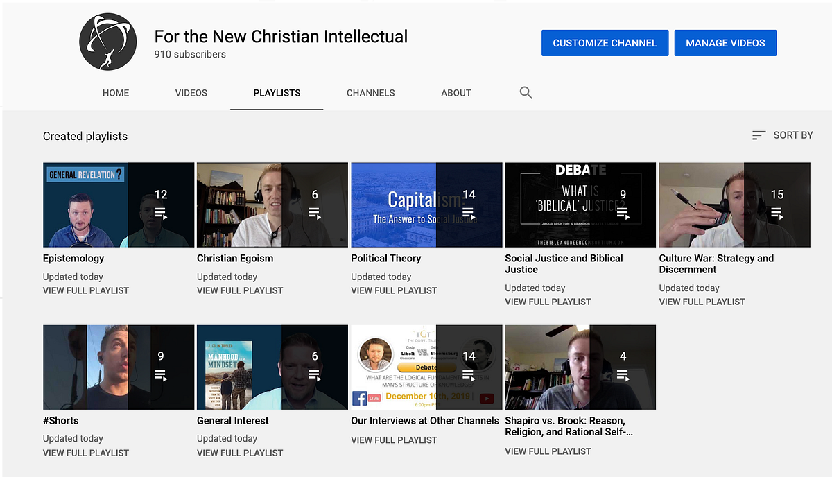 For the New Christian Intellectual: Unique Worldview Training on YouTube | by Cody Libolt | For ...