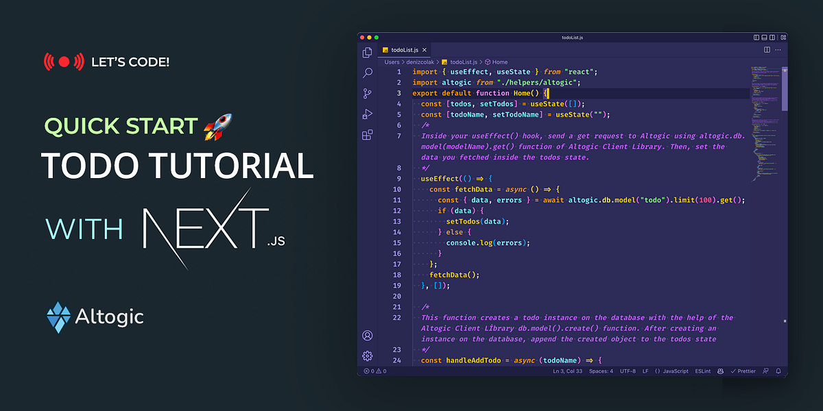 How to build To-Do App using Next.js & Altogic? | altogic