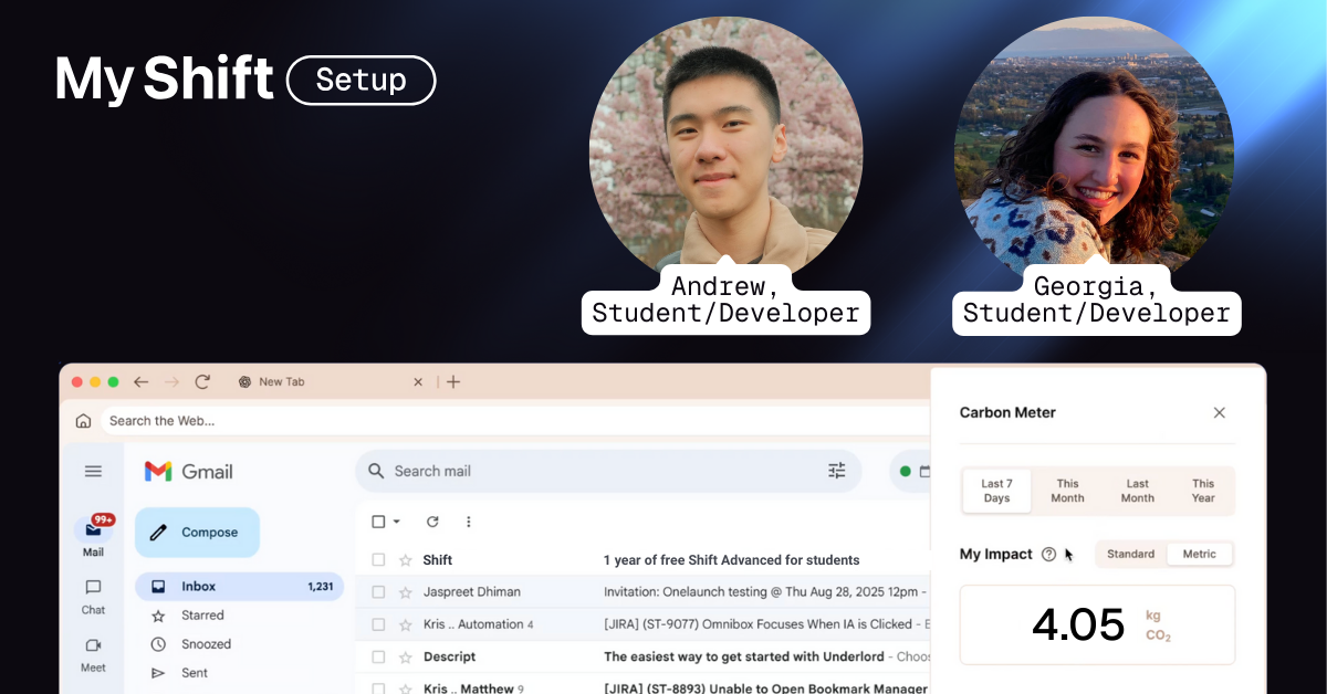 My Shift Setup: how two students built browsers that work with their ...