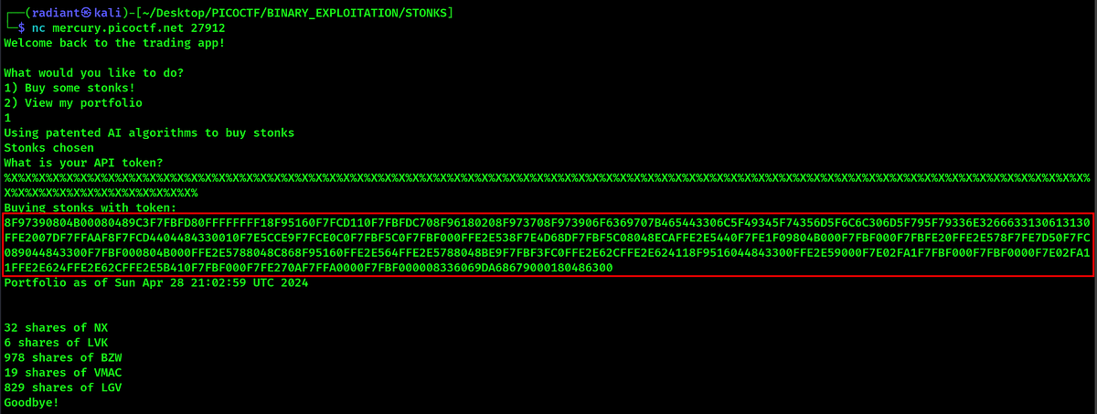 Stonks Picoctf Write Up Binary Exploitation By R4d14n7 Medium