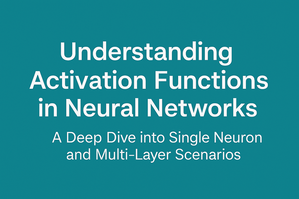 🔍 Understanding Activation Functions in Neural Networks: A Deep Dive ...