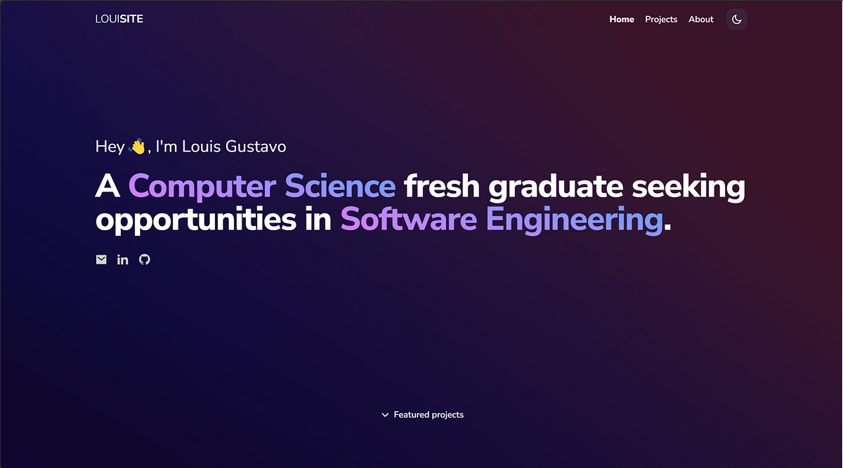 How I Built My Portfolio Site With React Typescript And Tailwind Css By Louis Gustavo Medium