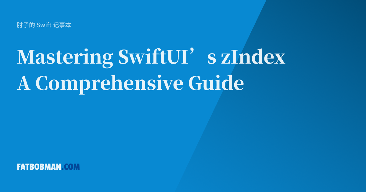 Mastering SwiftUI’s zIndex: A Comprehensive Guide | Medium Mastering SwiftUI’s zIndex: A Comprehensive Guide | Medium