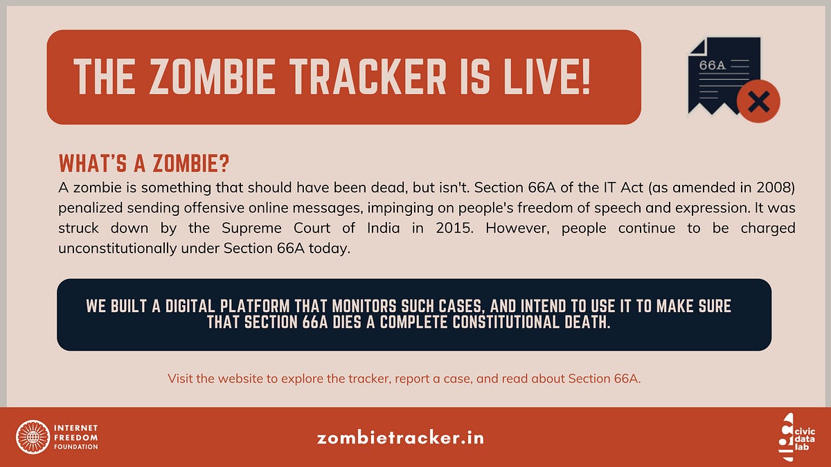 🚀 Launching the Zombie Tracker. We (CivicDataLab & Internet Freedom ...