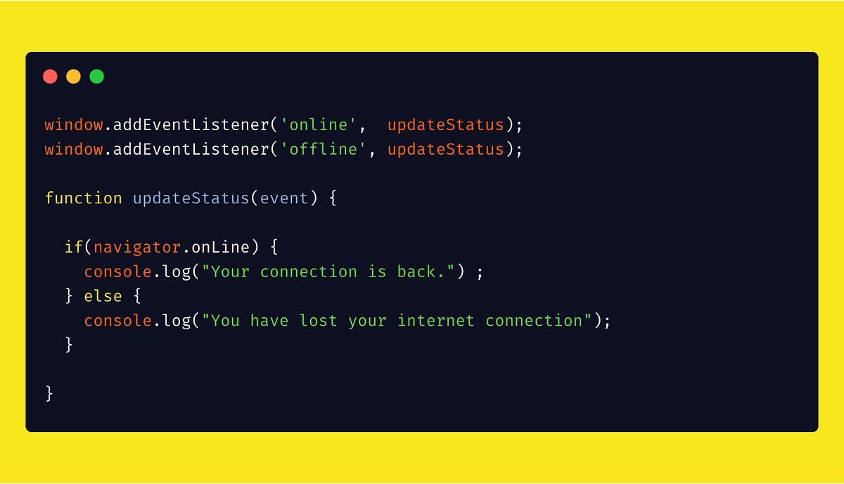 Detecting Onlineoffline Status In Javascript By Javascript Jeep🚙💨 3408