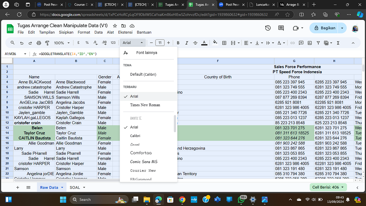 Arrage & Manipulate Data Pada Google Spreadsheet (Kasus) | by Eriana Sri Rahayu | Sep, 2024 | Medium