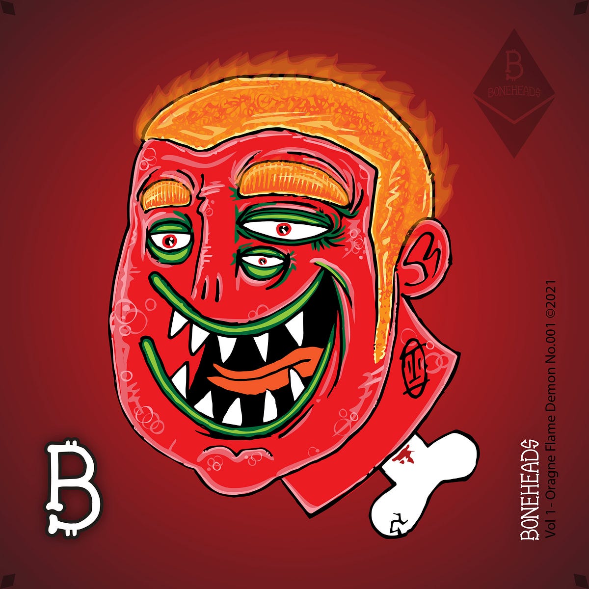 Boneheads: Lowbrow One-of-One Digital NFT Avatars | by Boneheads | Medium