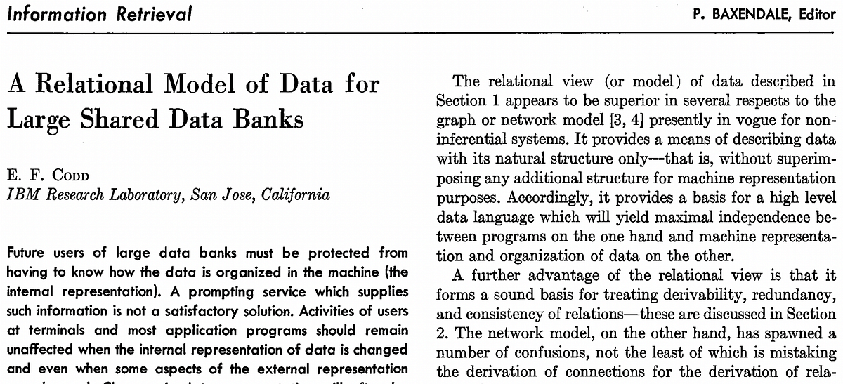 IBM, And The Paper That Built Our World of Data | by Prof Bill Buchanan ...