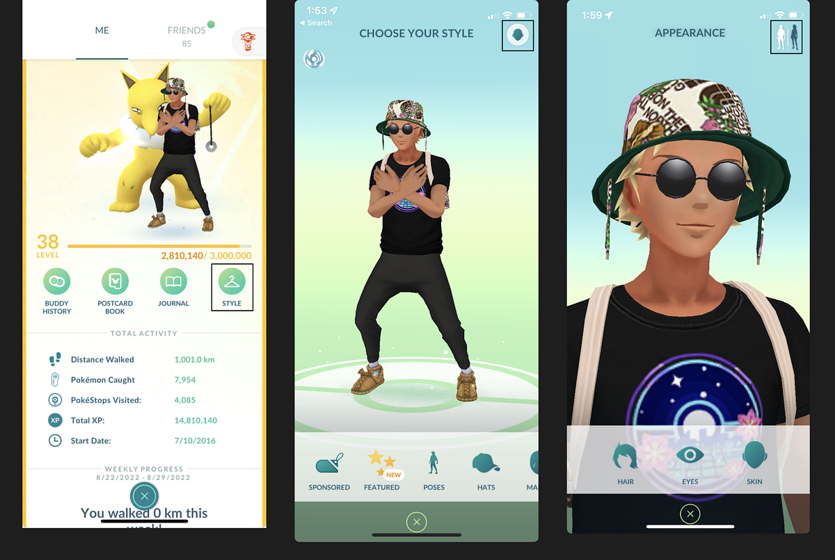 Redesigning the “Change Style” flow of Pokemon Go | by Alex Turzinski ...