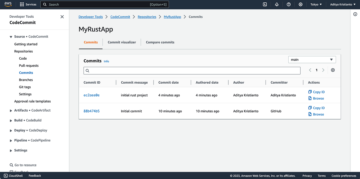 How to simple mirroring your repository to AWS CodeCommit | by Aditya Kristianto | Medium