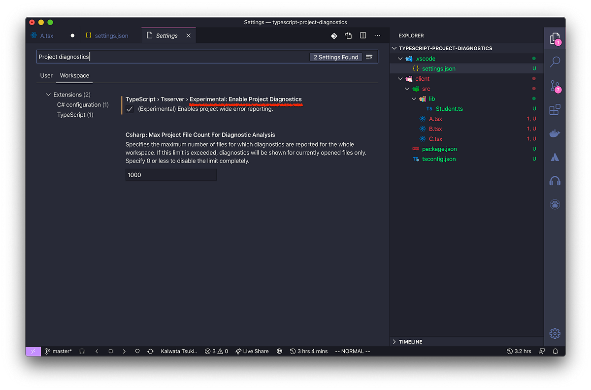 เปิดฟังก์ชัน TypeScript Project Diagnostics เพื่อให้ Visual Studio Code ...