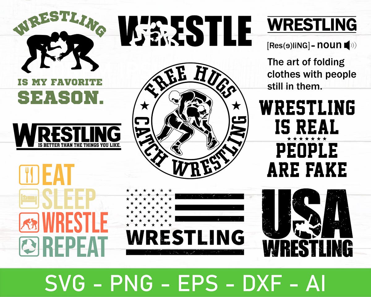 Wrestling SVG Bundle, Wrestling US Flag svg, Wrestling Quote svg, eps ...