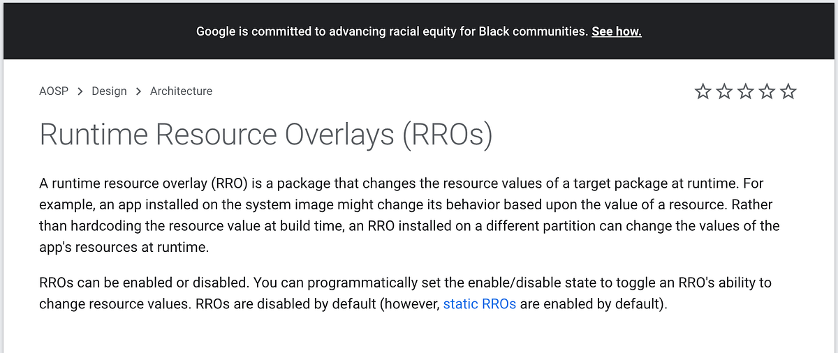 淺談「Runtime Resource Overlay」. Android：AOSP | by Rick | Medium