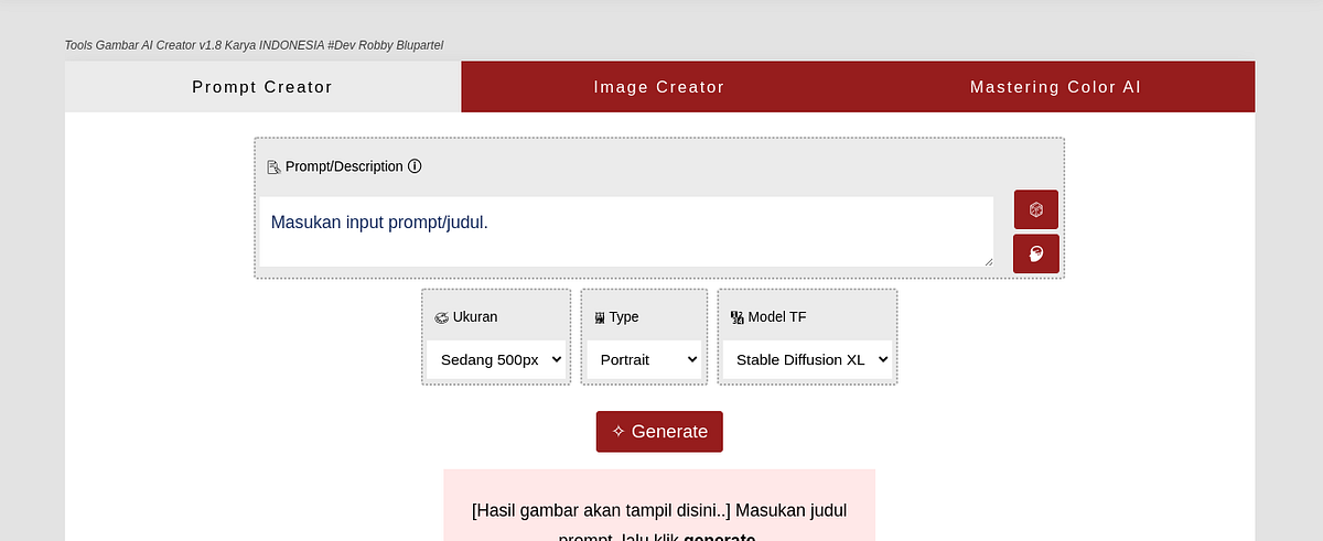 Mengenal Tools Membuat Gambar AI Gratis Buatan Indonesia [Jawaraspeed] | by pagespeed robby ...